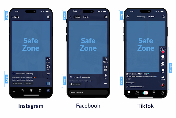 Social Media Safe Zones – Spezifikationen & Empfehlungen